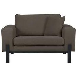 Loveseat OTTO products "Ennis Sessel Metallgestell", braun, B:128cm H:86cm T:88cm, Baumwollmix (60% Polyester, 40% Baumwolle), Sessel, Verschiedene Bezugsqualitäten: Baumwolle, recyceltes Polyester