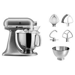 KitchenAid Küchenmaschine "5KSM175PSECU CONTOUR SILVER" Küchenmaschinen mit Zubehör im Wert von ca. 112,-€ UVP silberfarben