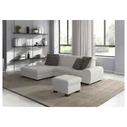 Sit & More Ecksofa SIT&MORE "Luxor L-Form" Sofas Gr. B/H/T: 275 cm x 82 cm x 173 cm, Struktur fein, mega-Recamiere links, ohne Bettfunktion-ohne Bettkasten-ohne Kopfteilverstellung, beige (linen) wahlweise mit Bettfunktion, Bettkasten und Kopfteilverstellung