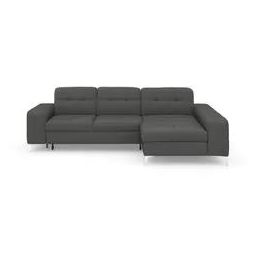 Sit & More Ecksofa SIT & MORE "Baviene L-Form" Sofas Gr. B/H/T: 286cm x 92cm x 176cm, Luxus-Microfaser Paris, Recamiere rechts, ohne Bettfunktion-ohne Bettkasten, grau inklusive Sitztiefenverstellung und Federkern, wahlweise Bettfunktion