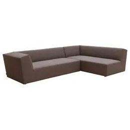 Ecksofa Tom Tailor HOME "ELEMENTS" Sofas Gr. B/H/T: 289cm x 70cm x 190cm, Struktur fein TBO, Ottomane beidseitig montierbar, braun (coconut brown tbo 12) Sofa-Element aus 2 Sofa-Eckelementen, Ottomane rechts