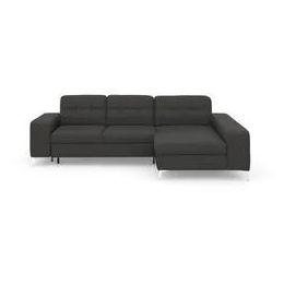 Sit & More Ecksofa SIT & MORE "Baviene L-Form" Sofas Gr. B/H/T: 286cm x 92cm x 176cm, Luxus-Microfaser Euphoria, Recamiere rechts, ohne Bettfunktion-ohne Bettkasten, grau (fango) inklusive Sitztiefenverstellung und Federkern, wahlweise Bettfunktion