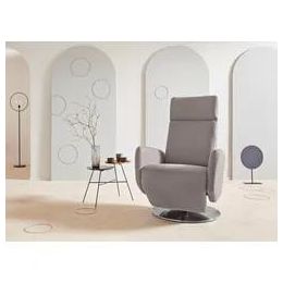 Sit & More TV-Sessel SIT & MORE "Kobra" Sessel Gr. Luxus-Microfaser Lederoptik, B/H/T: 71cm x 110cm x 82cm, grau manuelle Relaxfunktion