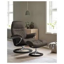 Relaxsessel stressless "Sunrise", braun (braun batick), B:83cm H:105cm T:74cm, Leder BATICK: BATICK ist ein leicht korrigiertes, durchgefärbtes und genarbtes Möbelleder, bei dem die meisten Unebenheiten und Spuren in der Regel entfernt wurden., Leder PALOMA: PALOMA ist ein durchgefärbtes Semianilin-Möbelleder mit natürlicher Narbung., ROHLEDER Stoff Q2 FARON: Ein fester zuverlässiger Bouclu00e9 mi