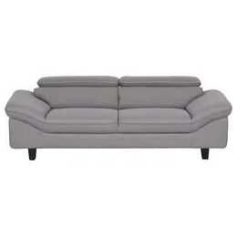 3-Sitzer Home Affaire "Pilot" Sofas Gr. B/T: 218 cm x 108 cm, Struktur, grau (grey) Dreisitzer mit Kopfteilverstellung