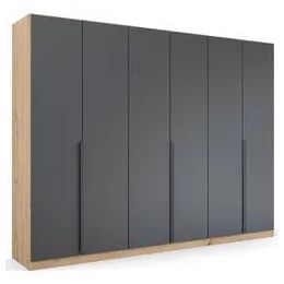 Drehtürenschrank Rauch "Dark&Wood by Quadra Spin" Schränke Gr. B/H/T: 271cm x 210cm x 54cm, 6 St., braun (eiche artisan/grau metallic) im Industrial Style mit Metallgriffstangen