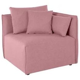 Sofa-Eckelement Andas "Nöre" Polsterelemente Gr. Struktur fein, rosa (rosé) Modul - zum Zusammenstellen; in vielen Bezugsqualitäten und Farben