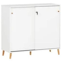 Aktenschrank Schildmeyer "Serie 500" Schränke Gr. B/H/T: 100 cm x 92,6 cm x 41,0 cm, 2 St., weiß Breite 100 cm, abschließbar