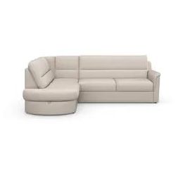 Sit & More Ecksofa SIT & MORE "Panini L-Form" Sofas Gr. B/H/T: 243cm x 87cm x 175cm, Luxus-Microfaser Euphoria, Ottomane links, mit Bettfunktion-mit Bettkasten, grau (elephant) wahlweise mit Bettfunktion und Bettkasten