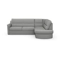 Sit & More Ecksofa SIT & MORE "Panini L-Form" Sofas Gr. B/H/T: 243cm x 87cm x 175cm, Luxus-Microfaser Euphoria, Ottomane rechts, ohne Bettfunktion-ohne Bettkasten, grau wahlweise mit Bettfunktion und Bettkasten