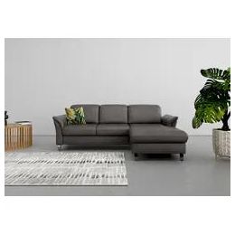 Sit & More Ecksofa SIT & MORE "Maggiore L-Form", grau (anthrazit), B:258cm H:88cm T:173cm, 100% Polyester, Sofas, wahlweise mit Kopfteilverstellung, Bettfunktion und Bettkasten