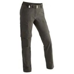 Funktionshose Maier Sports "Inara slim zip" Gr. 36, Normalgrößen, braun (schlamm) Damen Hosen Wanderhose, zipp-off Outdoor-Hose, 4 Taschen, Slim Fit