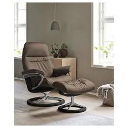 Relaxsessel stressless "Sunrise", braun (mole batick), B:83cm H:105cm T:74cm, Leder BATICK: BATICK ist ein leicht korrigiertes, durchgefärbtes und genarbtes Möbelleder, bei dem die meisten Unebenheiten und Spuren in der Regel entfernt wurden., Leder PALOMA: PALOMA ist ein durchgefärbtes Semianilin-Möbelleder mit natürlicher Narbung., ROHLEDER Stoff Q2 FARON: Ein fester zuverlässiger Bouclu00e9 mit