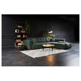 Ecksofa Tom Tailor HOME "HEAVEN CHIC XL" Sofas Gr. B/H/T: 302cm x 85cm x 221cm, Struktur grob TCU, Recamiere rechts, mit Bettfunktion-mit Bettkasten, grün (green forest tcu 33) aus der COLORS COLLECTION, wahlweise mit Bettfunktion & Bettkasten