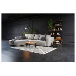 Ecksofa Tom Tailor HOME "HEAVEN CASUAL XL" Sofas Gr. B/H/T: 302cm x 85cm x 221cm, Struktur fein TBO, Recamiere links, ohne Bettfunktion-ohne Bettkasten, grau (powder grey tbo 39) aus der COLORS COLLECTION, wahlweise mit Bettfunktion & Bettkasten