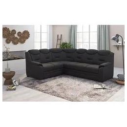 Ecksofa COTTA "Marcus L-Form" Sofas Gr. B/H/T: 263cm x 99cm x 211cm, Kunstleder SOFTLUX, langer Schenkel rechts, Ohne Bettfunktion-ohne Schubkasten, schwarz Bequemes Ecksofa in klassischem Design mit hoher Rückenlehne