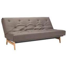 Schlafsofa INNOVATION LIVING TM "Aslak" Sofas Gr. B/H/T: 200 cm x 84 cm x 97 cm, grau (dark grey) Federkernmatratze; Verstellbar Kopfelevation, rechts links montiert