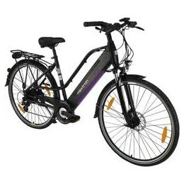 E-Bike MAXTRON "MT 12" E-Bikes Gr. 50cm, 28 Zoll (71,12cm), schwarz Pedelec, Elektrofahrrad für Damen u. Herren