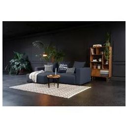 Ecksofa Tom Tailor HOME "HEAVEN CASUAL S" Sofas Gr. B/H/T: 242cm x 85cm x 162cm, Struktur fein TBO, Recamiere links, mit Bettfunktion-mit Bettkasten, blau (schwarz navy tbo 6) aus der COLORS COLLECTION, wahlweise mit Bettfunktion & Bettkasten