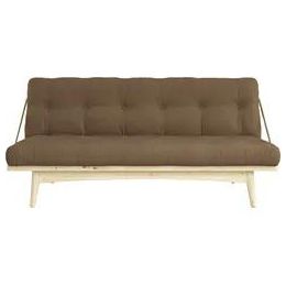 Schlafsofa KARUP DESIGN "Folk" Sofas Gr. B/H/T: 190cm x 90cm x 130cm, Gestell: Natur, braun (mokka) aus massiven Kiefernholz, inkl. Futonmatratze