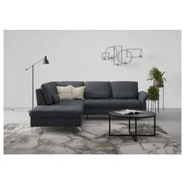 Ecksofa Inosign "Palm Beach L-Form" Sofas Gr. B/H/T: 263cm x 89cm x 224cm, Olympia EASY CLEAN, Ottomane links, mit Sitztiefenverstellung-mit Bettfunktiom-mit Stauraum-mit Armteilverstellung, grau (dunkelgrau) Federkern, mit Sitztiefenverstellung, wahlweise Bettfunktion