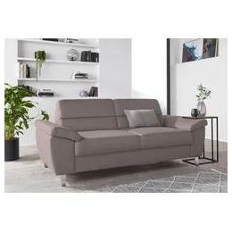 Sit & More 2,5-Sitzer SIT & MORE "Sorano" Sofas Gr. B/H/T: 208cm x 88cm x 91cm, Flachgewebe, grau (hellgrau) Breite 208 cm