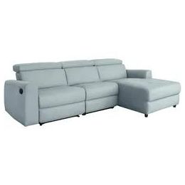 Ecksofa Home Affaire "Sentrano, L-Form" Sofas Gr. B/H/T: 275 cm x 82 cm x 164 cm, Webstoff, Recamiere rechts, mit manueller Relaxfunktion-ohne USB-Anschluß, blau (eisblau) auch mit elektrischer Funktion USB-Anschluß, in 4 Bezugsvarianten