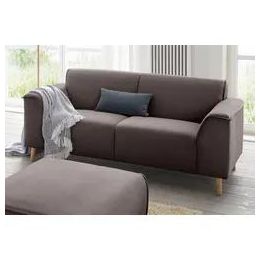 2-Sitzer Andas "Janek" Sofas Gr. B/H/T: 178cm x 81cm x 90cm, Struktur fein, ohne Funktion, grau (stone) mit Federkern und Keder in scandinavischem Design