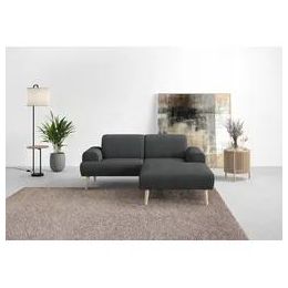 Ecksofa Andas "Swift L-Form" Sofas Gr. B/H/T: 192cm x 83cm x 176cm, Struktur, Recamiere rechts, grau (anthrazit) Federkern-Polsterung, BTH: 19283176 cm