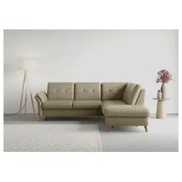 Sit & More Ecksofa SIT & MORE "Göteborg" Sofas Gr. B/H/T: 250cm x 90cm x 226cm, Luxus-Microfaser, Ottomane rechts, mit Bettfunktion-mit Bettkasten, beige Sitztiefenverstellung und Federkern, wahlweise mit Bettfunktion