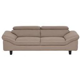 3-Sitzer Home Affaire "Pilot" Sofas Gr. B/T: 218 cm x 108 cm, Struktur, braun (brown) Dreisitzer mit Kopfteilverstellung