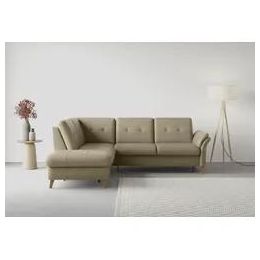 Sit & More Ecksofa SIT & MORE "Göteborg" Sofas Gr. B/H/T: 250cm x 90cm x 226cm, Luxus-Microfaser, Ottomane links, mit Bettfunktion-mit Bettkasten, beige Sitztiefenverstellung und Federkern, wahlweise mit Bettfunktion