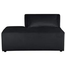 Recamiere LEONIQUE "Alexane", schwarz, B:85cm H:70cm T:122cm, Sofas, Ottomane, Modul zum eigenen Zusammenstellen; viele Bezugsqualitäten und Farben