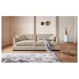 Guido Maria Kretschmer Home & Living Big-Sofa GUIDO MARIA KRETSCHMER HOME & LIVING "Annera" Sofas Gr. B/H/T: 266cm x 80cm x 109cm, Struktur fein, beige (ecru) weicher Sitzkomfort, mit extra tiefen Sitzflächen, Füllung Federn