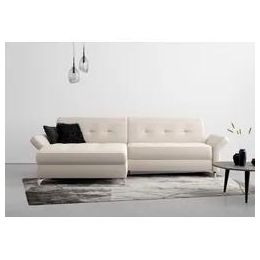 Ecksofa Inosign "Maredo L-Form" Sofas Gr. B/H/T: 284 cm x 89 cm x 179 cm, Luxus-Microfaser Euphoria, mega-Recamiere links, ohne Kopfteilverstellung, ohne Armteilfunktion, grau (elephant) Federkern, wahlweise auch mit Kopfteil- und Armlehnverstellung