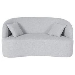 2-Sitzer LeGer Home by Lena Gercke "Dilara" Sofas Gr. B/H/T: 170cm x 87cm x 89cm, Struktur fein, grau (hellgrau) gerundete Rückenlehne und Front, in 3 Bezugsqualitäten