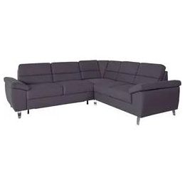 Sit & More Ecksofa SIT & MORE "Sorano L-Form" Sofas Gr. B/H/T: 249cm x 88cm x 229cm, Flachgewebe, langer Schenkel links, mit Bettfunktion-ohne Bettkasten, grau (anthrazit) wahlweise mit Bett- und Relaxfunktion, inkl. Bettkasten