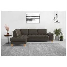 Sit & More Ecksofa SIT & MORE "Westham L-Form", grau (anthrazit), B:261cm H:88cm T:179cm, 100% Polyester, Sofas, mit Ottomane, mit oder ohne Bettfunktion, Bettkasten, Verstellung