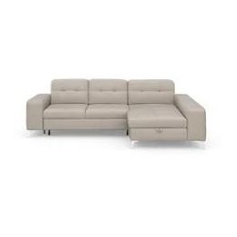 Sit & More Ecksofa SIT & MORE "Baviene L-Form" Sofas Gr. B/H/T: 286cm x 92cm x 176cm, Luxus-Microfaser Euphoria, Recamiere rechts, mit Bettfunktion-mit Bettkasten, grau (elefant) inklusive Sitztiefenverstellung und Federkern, wahlweise Bettfunktion