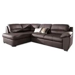 Ecksofa COTTA "Dani L-Form" Sofas Gr. B/H/T: 240 cm x 87 cm x 89 cm, NaturLEDER, Ottomane links, mit Bettfunktion-mit Bettkasten, braun auch mit Bettfunktion und Bettkasten