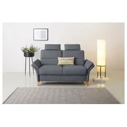 2-Sitzer Home Affaire "Westerland" Sofas Gr. B/H/T: 166cm x 90cm x 89cm, Struktur, mit Armlehnfunktion, grau (anthrazit) Federkern-Polsterung. wahlweise mit Armlehnfunktion