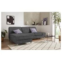 Sit & More Ecksofa SIT & MORE "Clio L-Form", grau (anthrazit), B:246cm H:89cm T:165cm, Sofas, wahlweise mit Bettfunktion oder Vorziehsitz und Bettkasten, Federkern