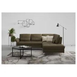 Ecksofa Inosign "Palm Beach L-Form", grün (olive), B:259cm H:89cm T:224cm, 100%Polyester, Sofas, Federkern, mit Sitztiefenverstellung, wahlweise mit Bettfunktion