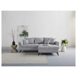 Ecksofa Inosign "Lörby L-Form" Sofas Gr. B/H/T: 246 cm x 90 cm x 170 cm, Luxus-Microfaser weich, Recamiere rechts, Luxus Microfaser weich, bunt (melange) auch mit Aqua clean-Bezug, feine Steppung im Sitzbereich, lose Kissen