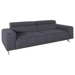 2-Sitzer DOMO collection "Trento" Sofas Gr. B/H/T: 238cm x 79cm x 104cm, Luxus-Microfaser, Ohne Kopfteilverstellung, grau (dkl.grau)