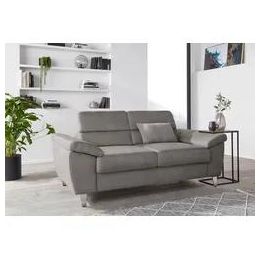 Sit & More 2-Sitzer SIT & MORE "Sorano" Sofas Gr. B/H/T: 168cm x 88cm x 91cm, Struktur fein, grau (hellgrau) Breite 168 cm