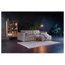 Ecksofa Tom Tailor HOME "HEAVEN CHIC S" Sofas Gr. B/H/T: 242cm x 85cm x 162cm, Struktur grob TCU, Recamiere rechts, ohne Bettfunktion-ohne Bettkasten, grau (warm grey tcu 39) aus der COLORS COLLECTION, wahlweise mit Bettfunktion & Bettkasten