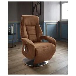 Sit & More TV-Sessel SIT & MORE "Enjoy", braun (cognac), B:74cm H:113cm T:77cm, Luxus-Kunstleder, NaturLEDER (echtes Rindsleder), Luxus-Microfaser (100% Polyester), Liegefläche ausgezogen: 168 cm, Sessel, Fernsehsessel, in Größe L, wahlweise mit Motor und Aufstehhilfe