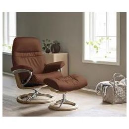 Relaxsessel stressless "Sunrise", braun (copper paloma), B:79cm H:103cm T:73cm, Leder BATICK: BATICK ist ein leicht korrigiertes, durchgefärbtes und genarbtes Möbelleder, bei dem die meisten Unebenheiten und Spuren in der Regel entfernt wurden., Leder PALOMA: PALOMA ist ein durchgefärbtes Semianilin-Möbelleder mit natürlicher Narbung., ROHLEDER Stoff Q2 FARON: Ein fester zuverlässiger Bouclu00e9 m