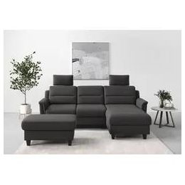 Sit & More Ecksofa SIT&MORE "Farö L-Form" Sofas Gr. B/H/T: 234 cm x 90 cm x 168 cm, Luxus-Microfaser Euphoria, Recamiere rechts, mit Bettfunktion-mit Bettkasten, grau (fango) inklusive Federkern, wahlweise mit Bettfunktion und Bettkasten